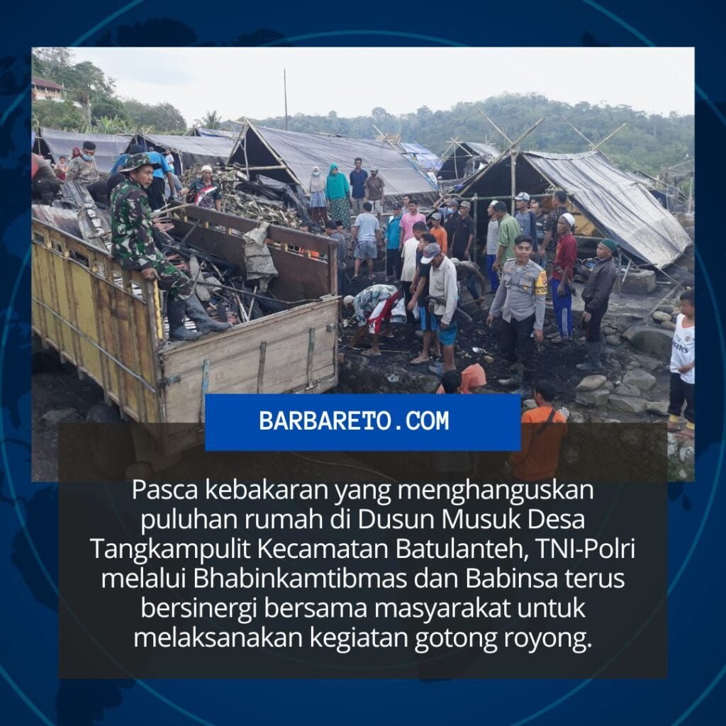 Sinergitas TNI-Polri Pasca Kebakaran Di Musuk, Gelar Kegiatan Gotong ...